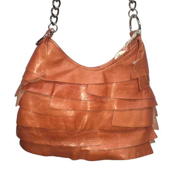 Arden B | Bags | Arden B Orange Pieced Layered Leather Nwt Crossbody ...